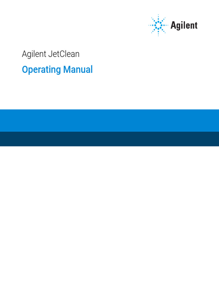 Operating Manual Jetclean g7077 90033 en Agilent | PDF | Chemistry ...