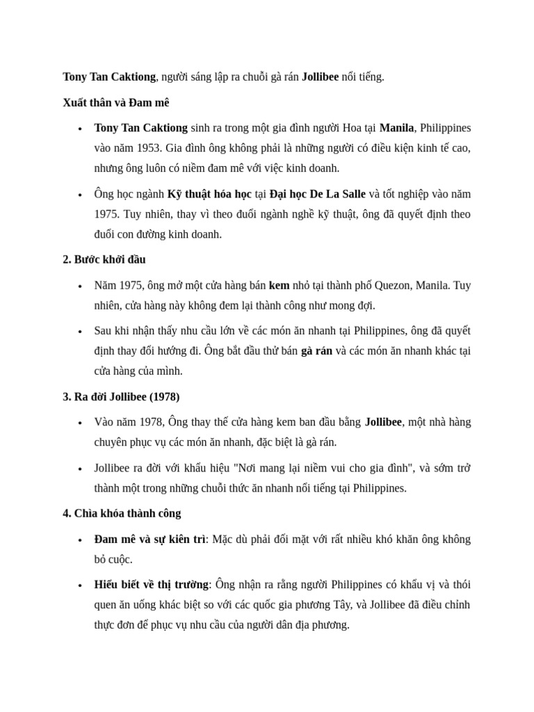 Tony Tan Caktiong | PDF