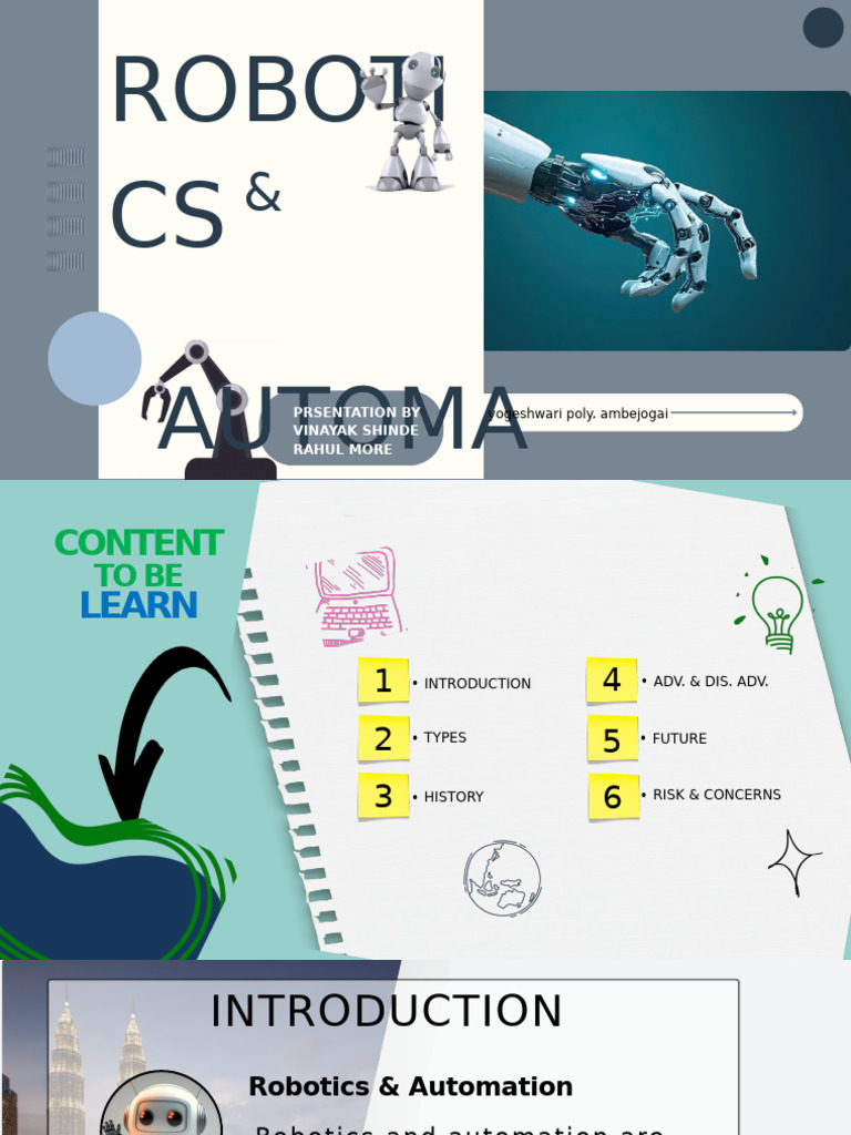 Robotics and Automation Overview | PDF | Automation | Robotics