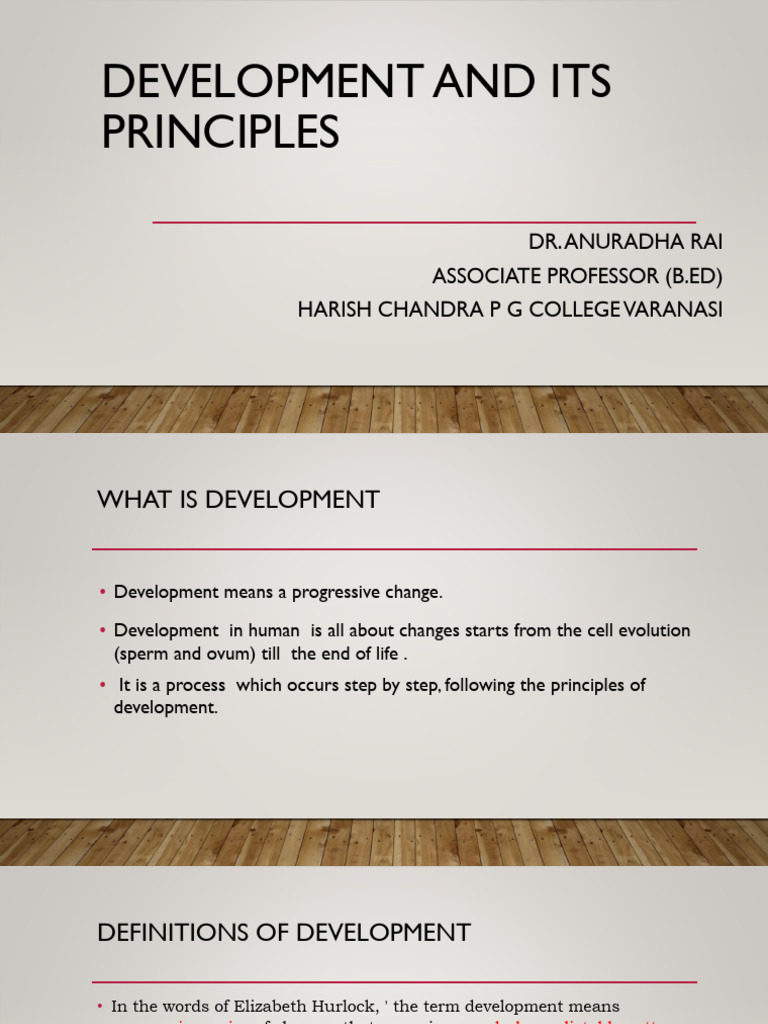 Development Concept and Principles (1) by ANURADHA RAI | PDF ...
