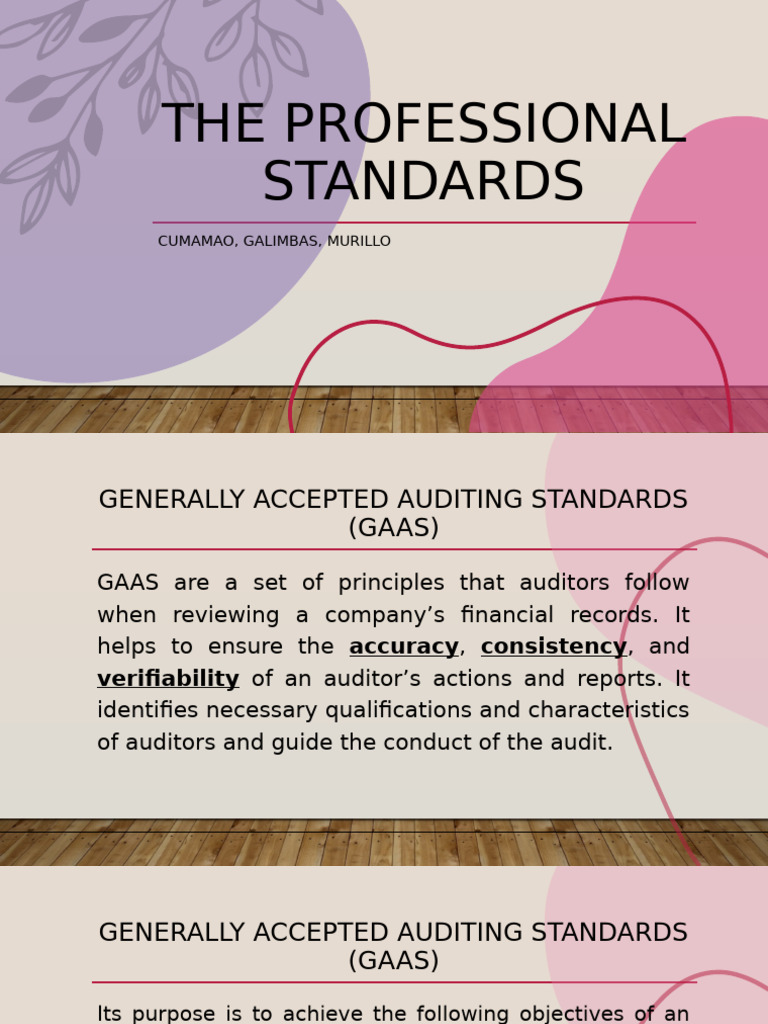 The Professional Standards | PDF | Audit | Auditor's Report