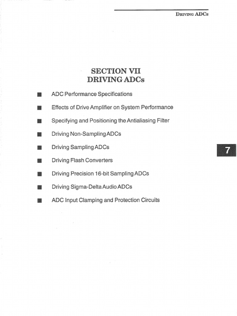 Section 7 Driving ADCs | PDF