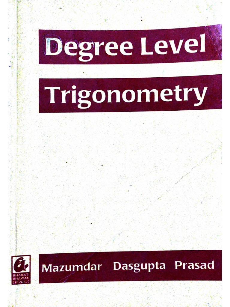 Degree Level Trigonometry Dasgupta Prasad | PDF
