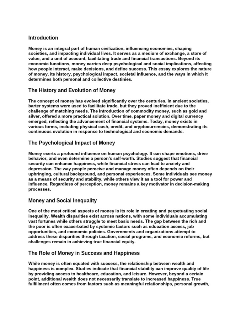 The Power and Influence of Money | PDF | Money | Wealth