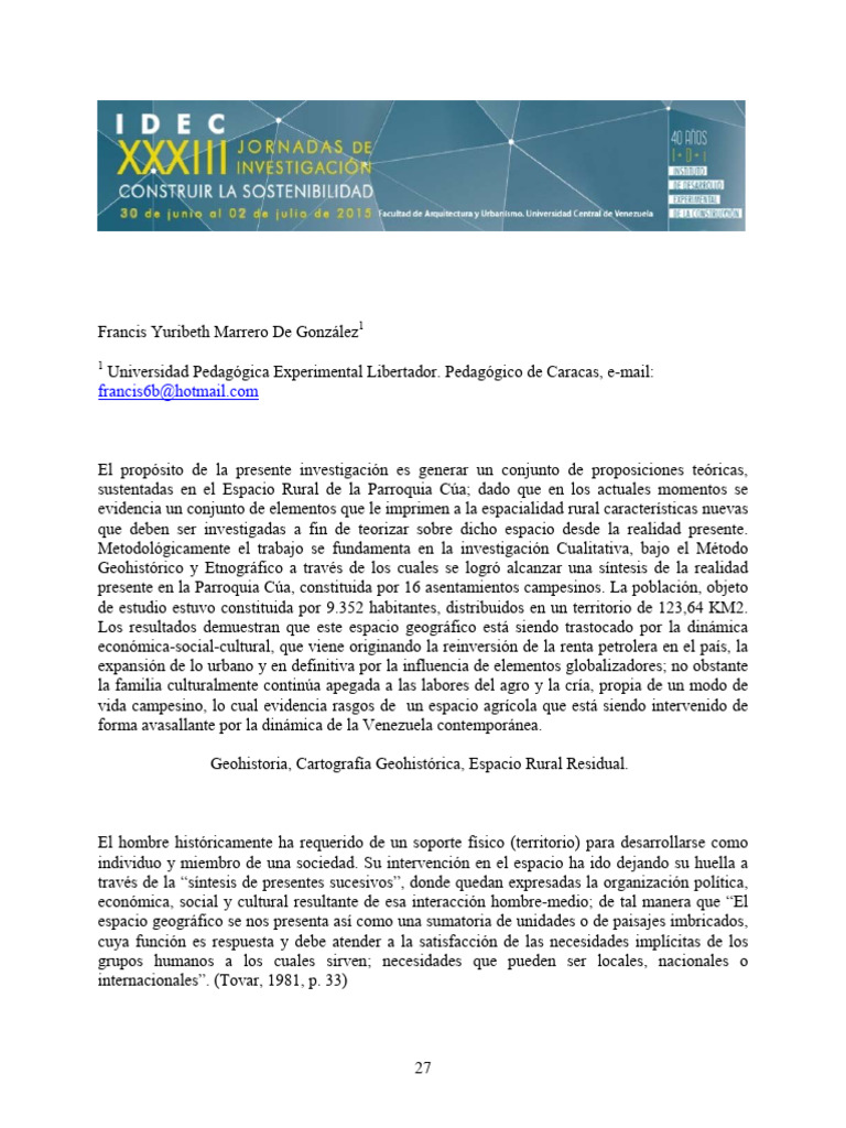 Espacio Rural Residual en Cúa, Venezuela | PDF | Venezuela | Agricultura