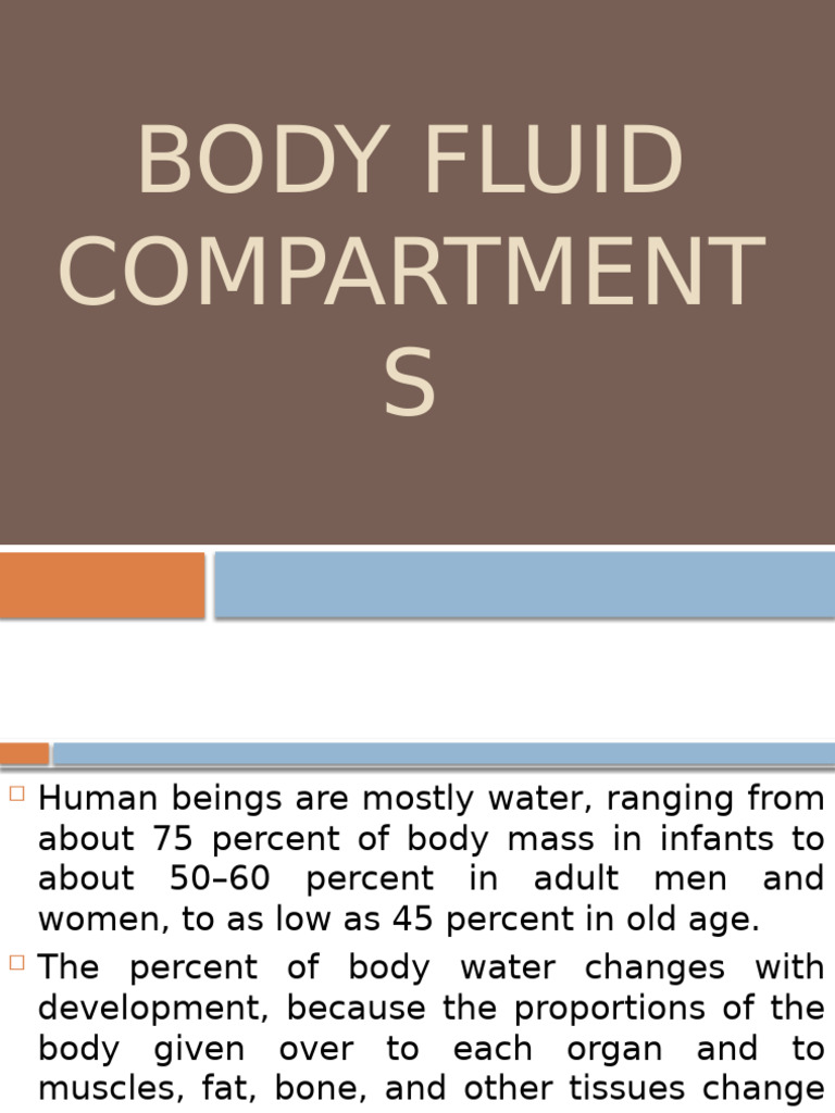 Fluid Compartments | PDF | Human Body | Cell Biology