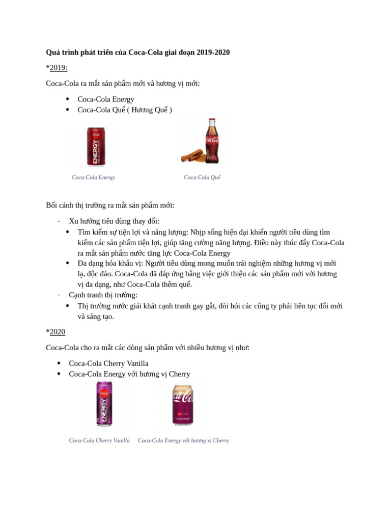 Coca-Cola 2019-2020 | PDF