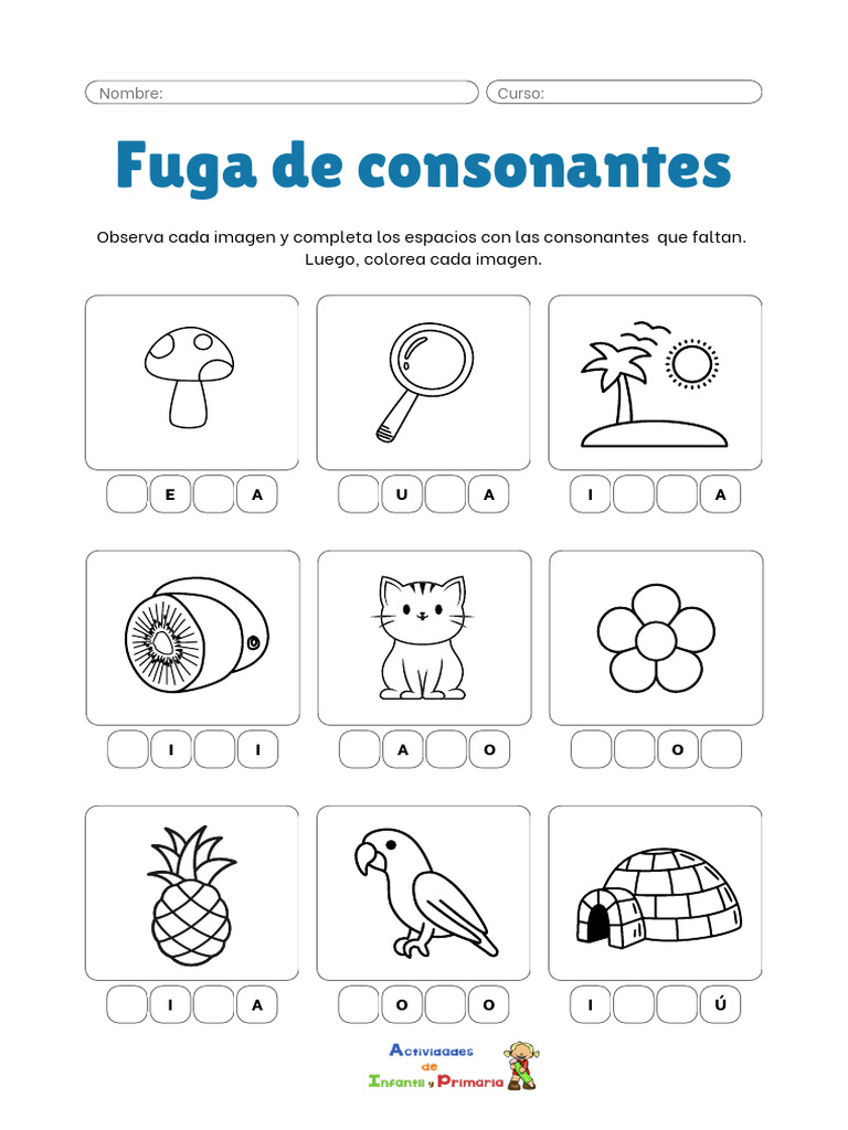 Fuga de Letras Consonantes | PDF