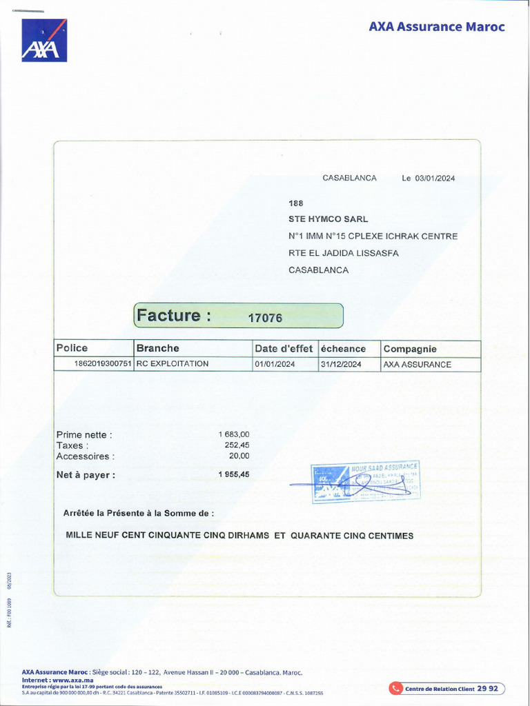 Renouvellement Assurances at Et Risq D'exp | PDF