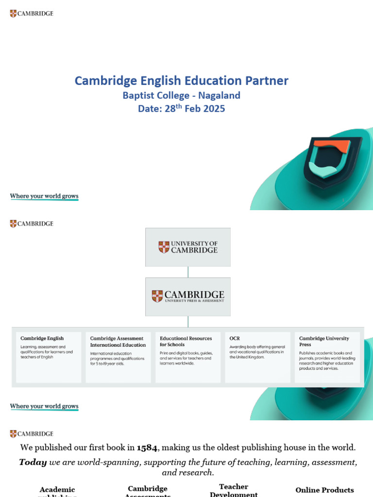 Cambridge English Education Offerings | PDF | Learning | International ...
