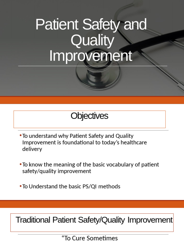 Patient Safety and Quality Improvement Guide | PDF | Health Care ...