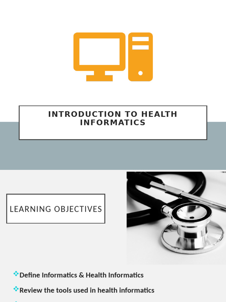 1.overview of Health Informatics | PDF | Health Informatics | Information