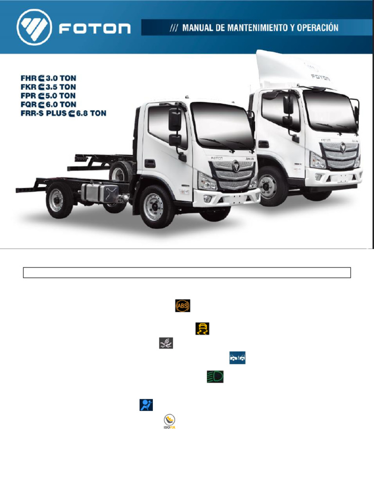 Manual de Seguridad Foton Aumark | PDF | Cambiar | Sistema de freno ...