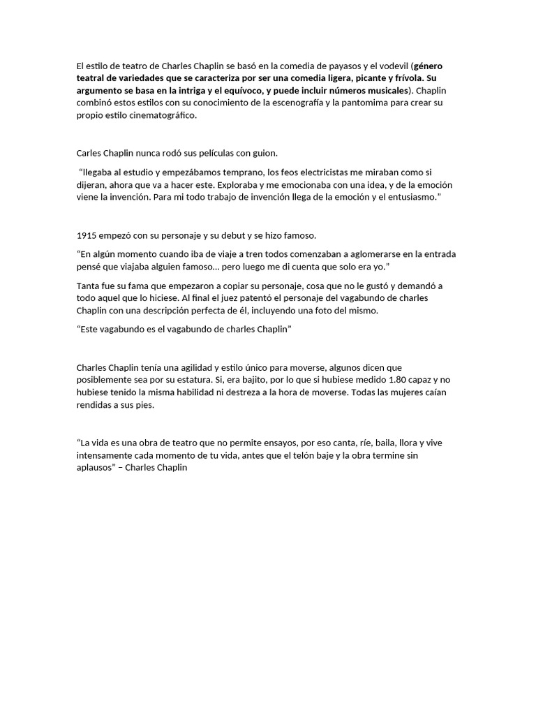 Charles Chaplin | PDF