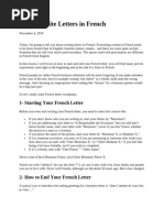 French Formal Letter Writing Guide | PDF | Written Communication