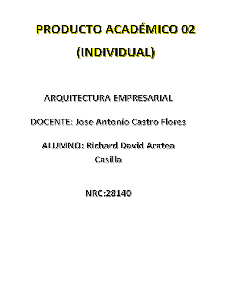 Pa02 - Arateacasilla - Richard - Arquitectura Empresarial | PDF | Marketing | Publicidad digital