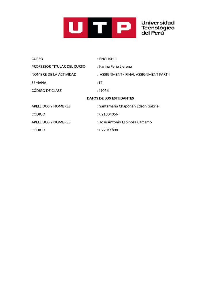 Final Assignment Part I | PDF