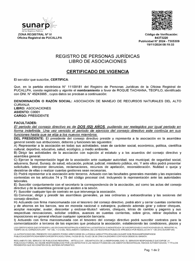 Vigencia de Poder | PDF