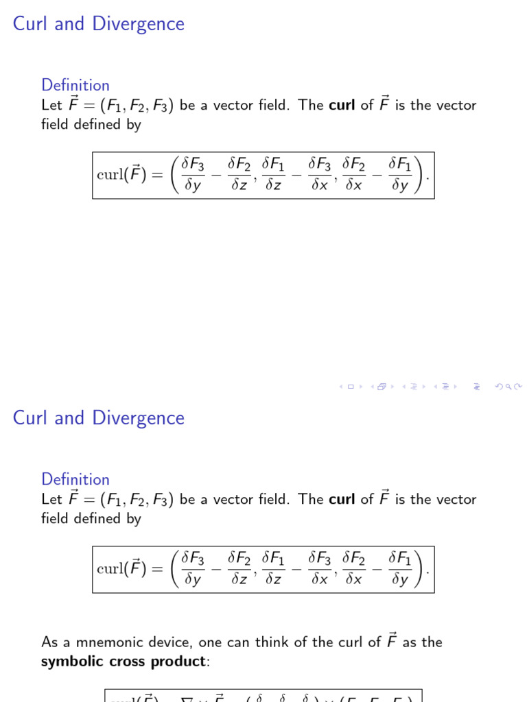 Curl and Divergence | PDF | Rotation | Divergence