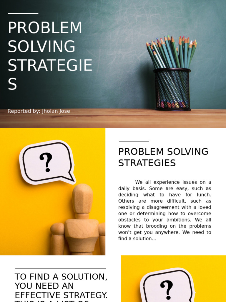 Problem Solving Strategies | PDF | Thought | Brainstorming