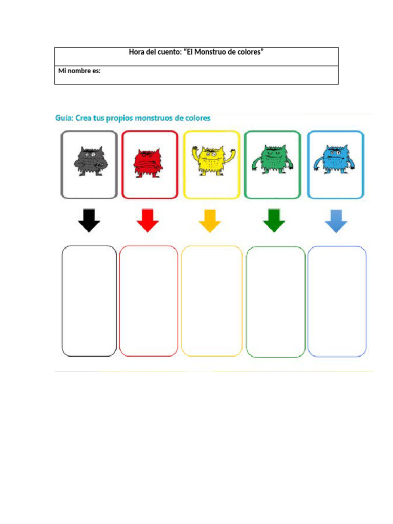 El Monstruo de Colores: Cuento Completo | PDF