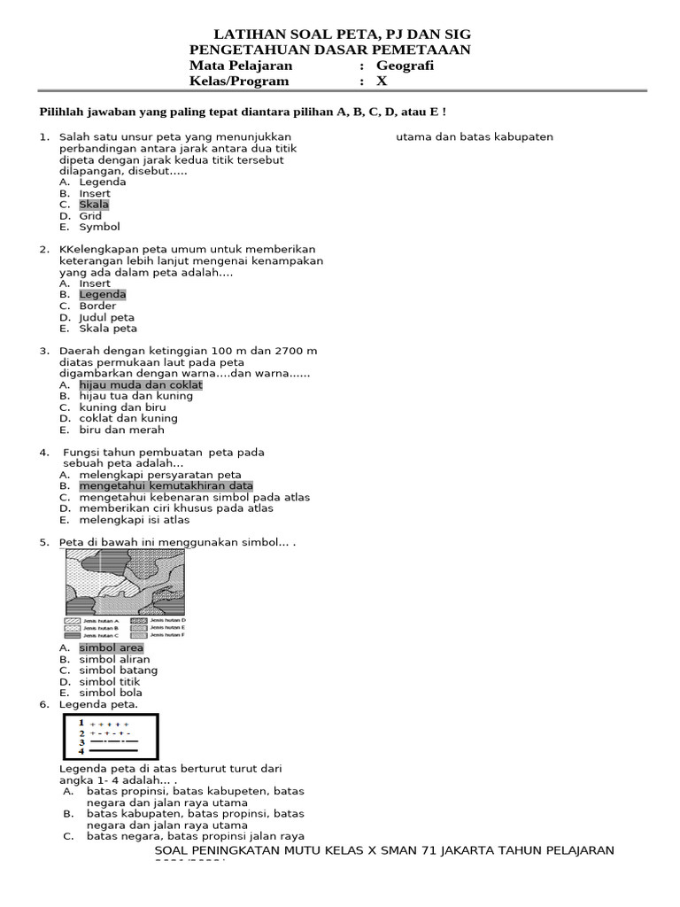 Latihan Soal Peta | PDF