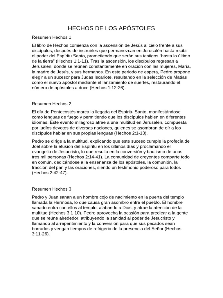 Hechos de Los Apóstoles | PDF