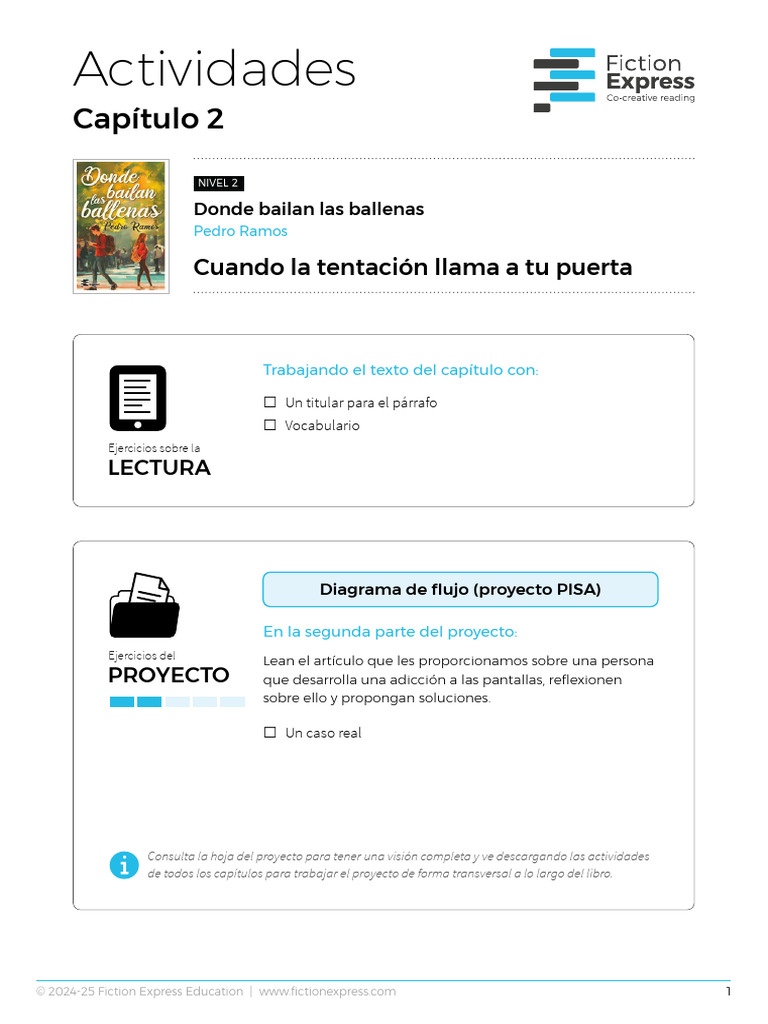 Actividades Donde Bailan Las Ballenas Capitulo 2 | PDF