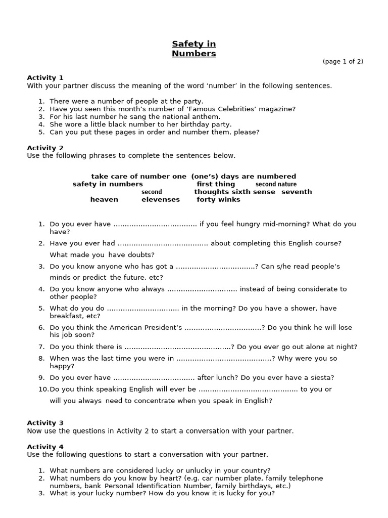 Conversation_Safety-in-Numbers | PDF | Linguistics