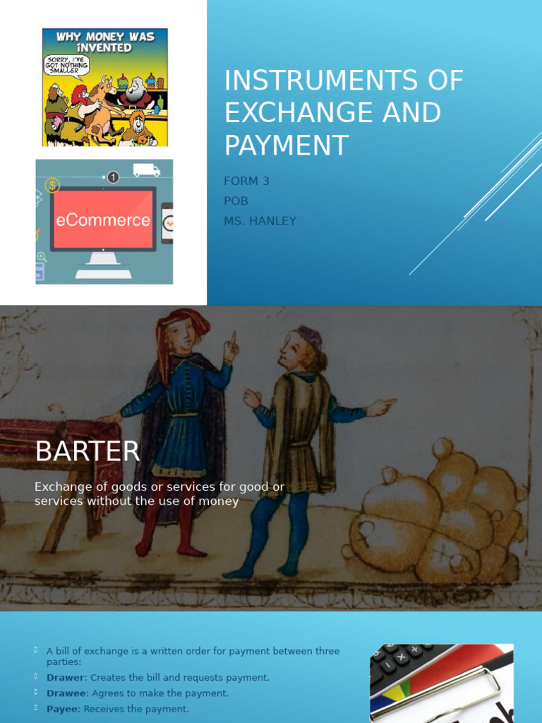Instruments of Exchange and Payment | PDF | Cheque | Payments