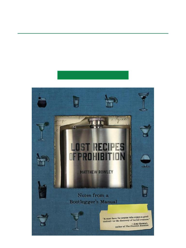 Lost Prohibition Recipes Manual | PDF
