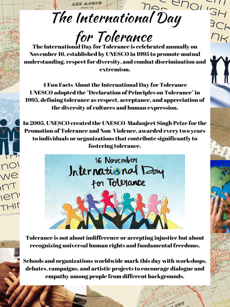 International Day for Tolerance Facts | PDF