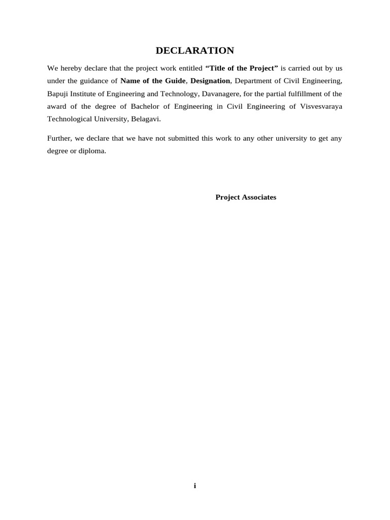 6 Declaration and Acknowledgement | PDF