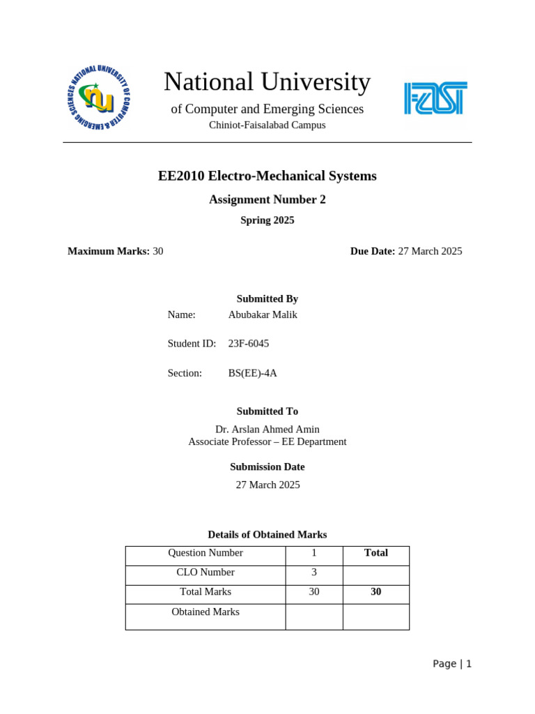 6045 EMS Assignment 2 | PDF
