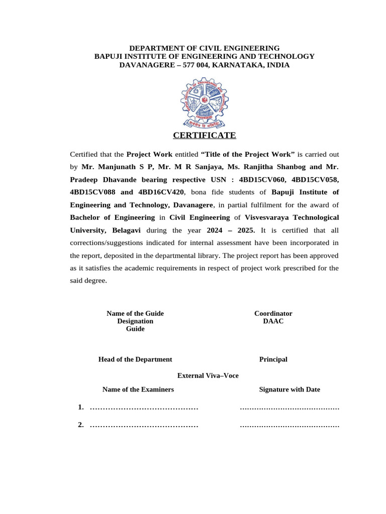 2 Certificate_Project Work (24-25) | PDF