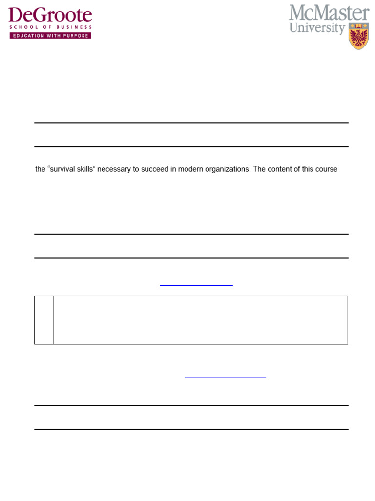 COMM 1BA3 W25 Course Outline Djelilian Pepper | PDF | Academic ...