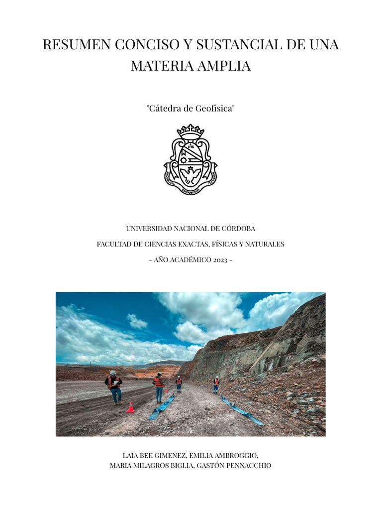 Resumen Geofísica ?? | PDF | Geofísica | Gravedad