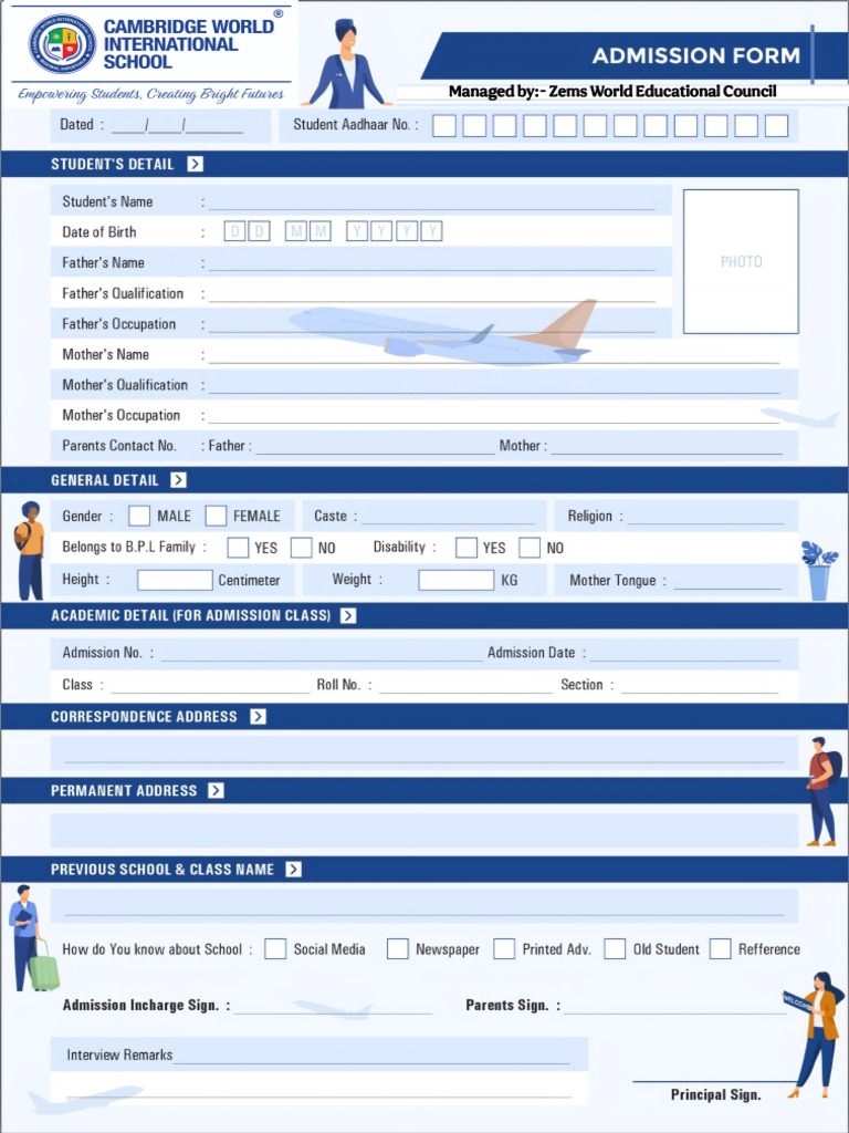 Admission Form Cwis | PDF