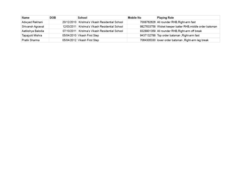 Untitled Spreadsheet - Sheet1 | PDF