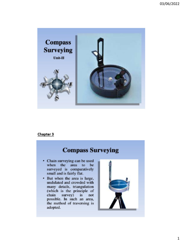 Full Concept of Compass Surveying With Numerical | PDF | Angle | Compass