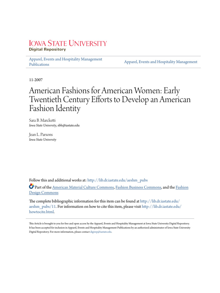 American Fashions For American Women - Early Twentieth Century Eff ...