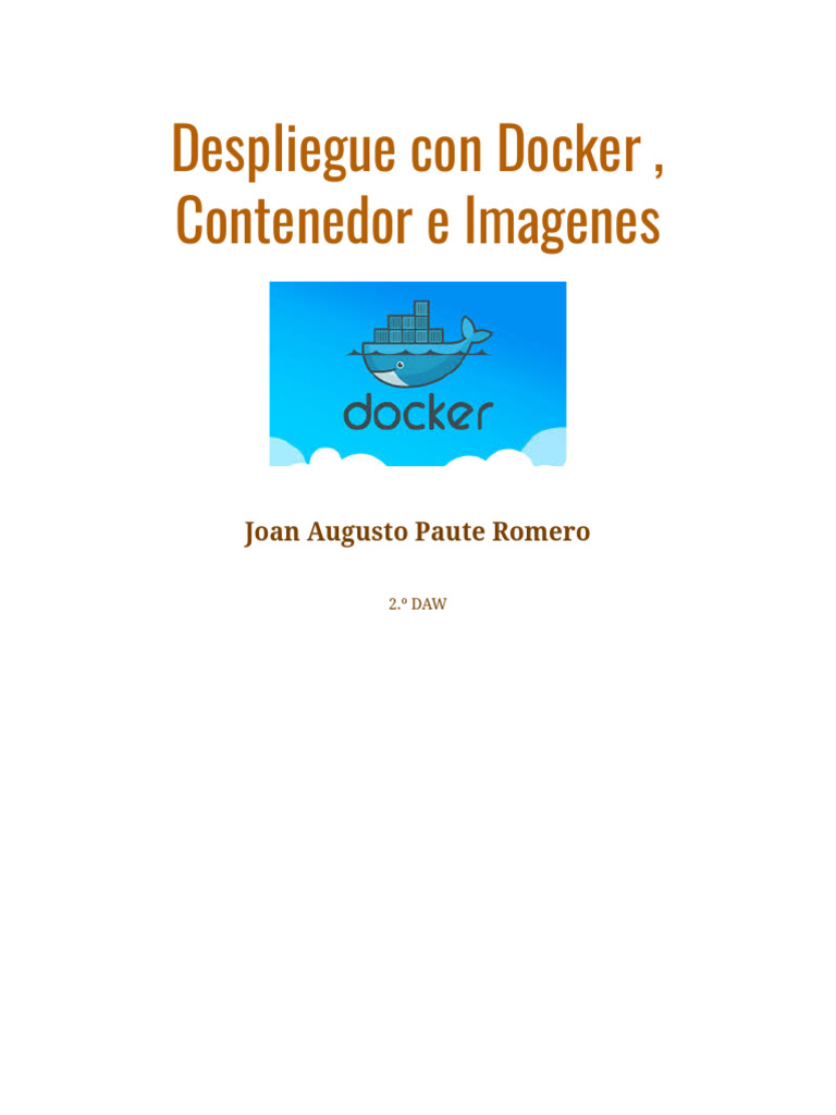 Despliegue Con Docker | PDF | Software del sistema | Desarrollo de software