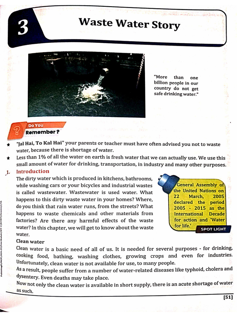 Class 7 Waste Water Story | PDF