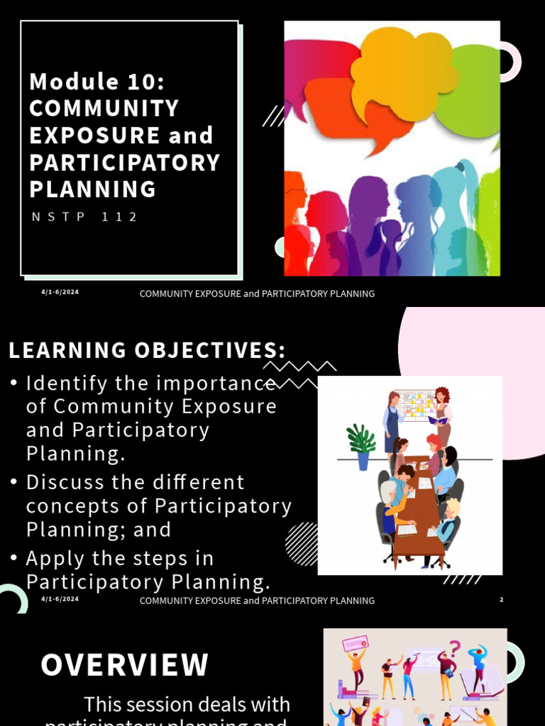 Week 10 Community Exposure Participatory Planning | PDF