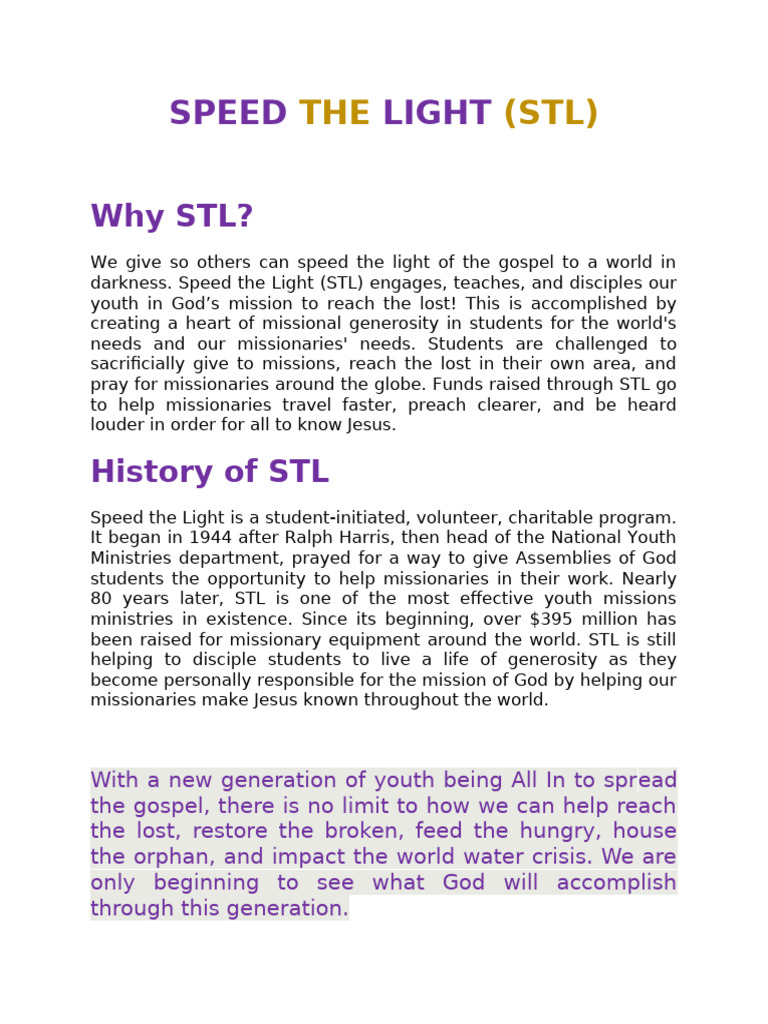 Speed The Light | PDF