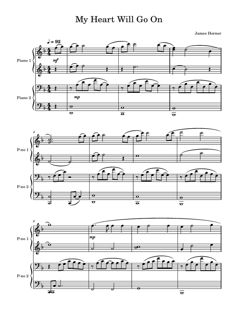 My Heart Will Go On Sheet Music | PDF