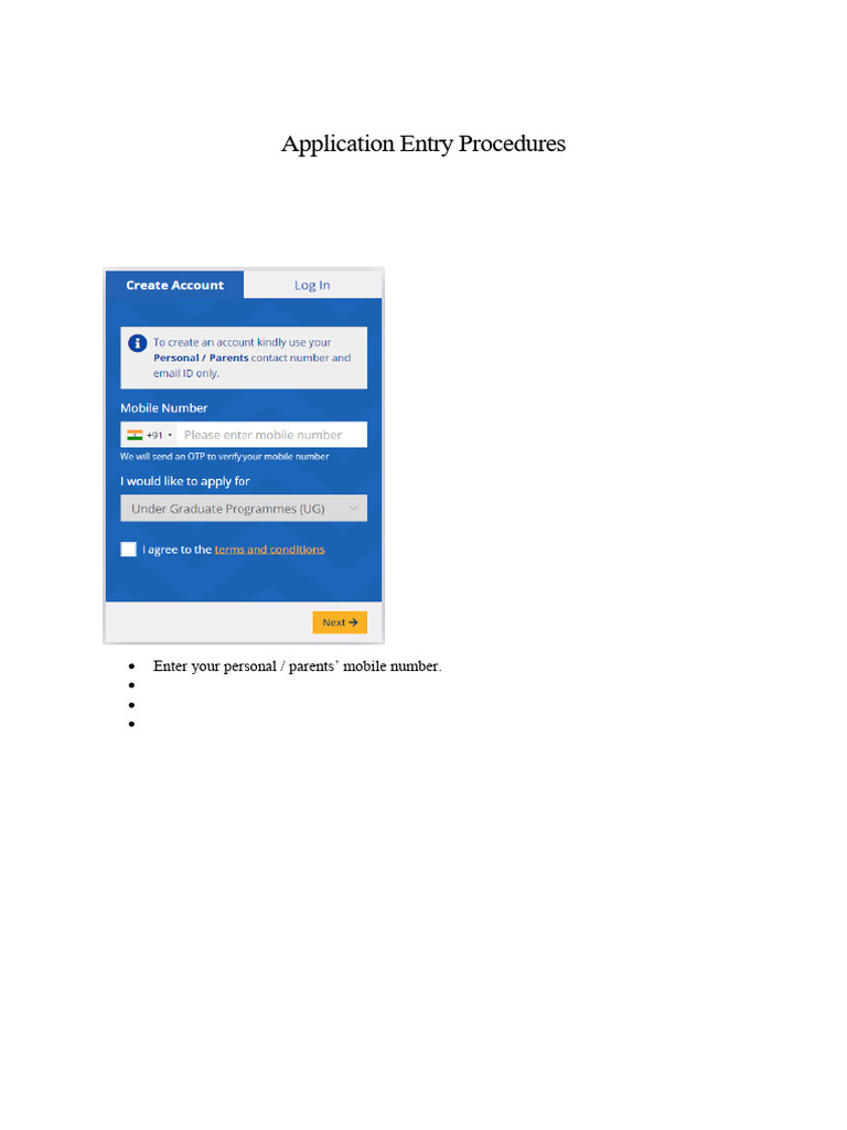 Application+Entry+Procedure PSG | PDF | Login | Password