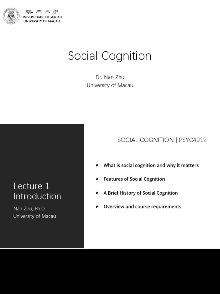 Social Cognition 1 Introduction | PDF | Cognition | Psychology