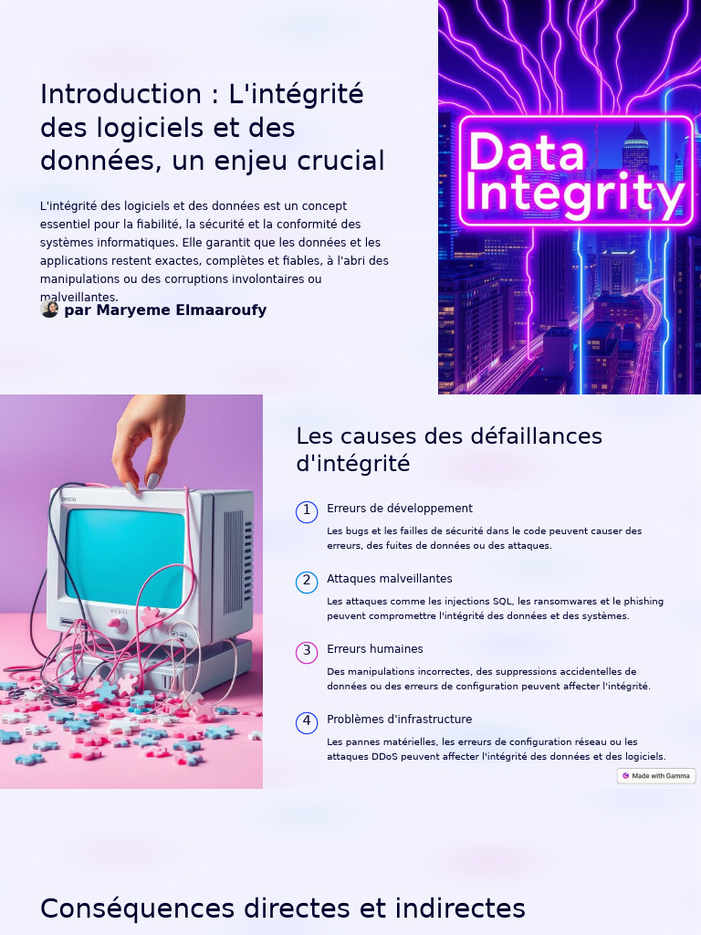 projet data integrity failure | PDF | Sécurité des systèmes d ...