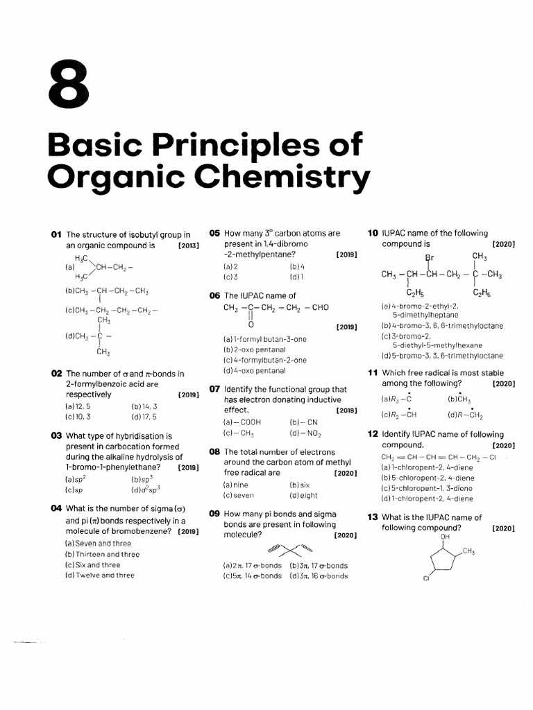 Isopentyl Bromide and Neohexyl Group | PDF | Radical (Chemistry ...